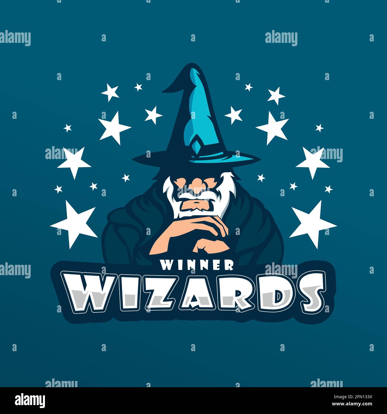 Witch logo in the modern concept style on the badge Stock Vector Image ...