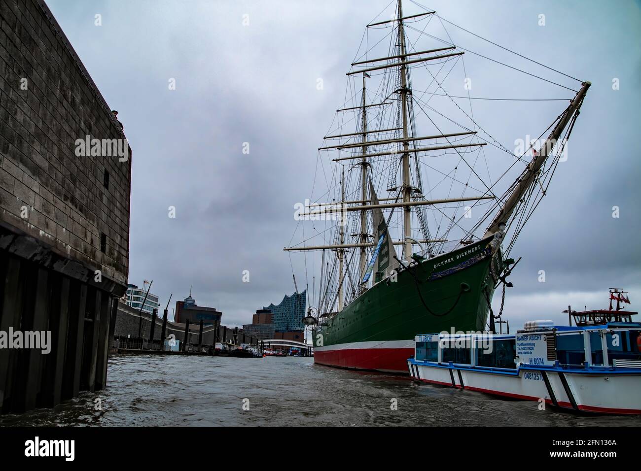 Germany Hamburg Rickmer Rickmers Large, fully rigged 19th-century ...