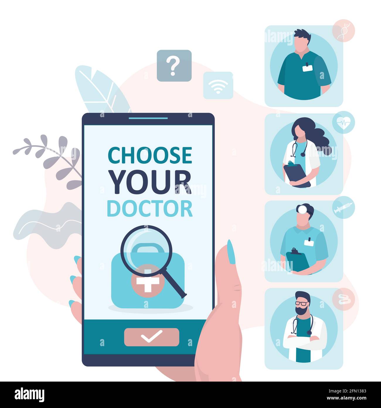 Healthcare professional screen Stock Vector Images - Alamy