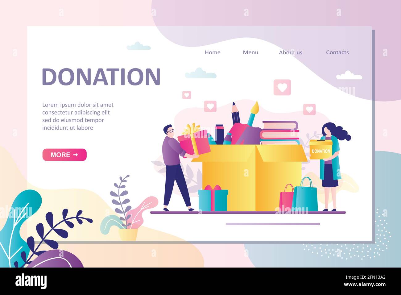 Young person packing box Stock Vector Images - Alamy