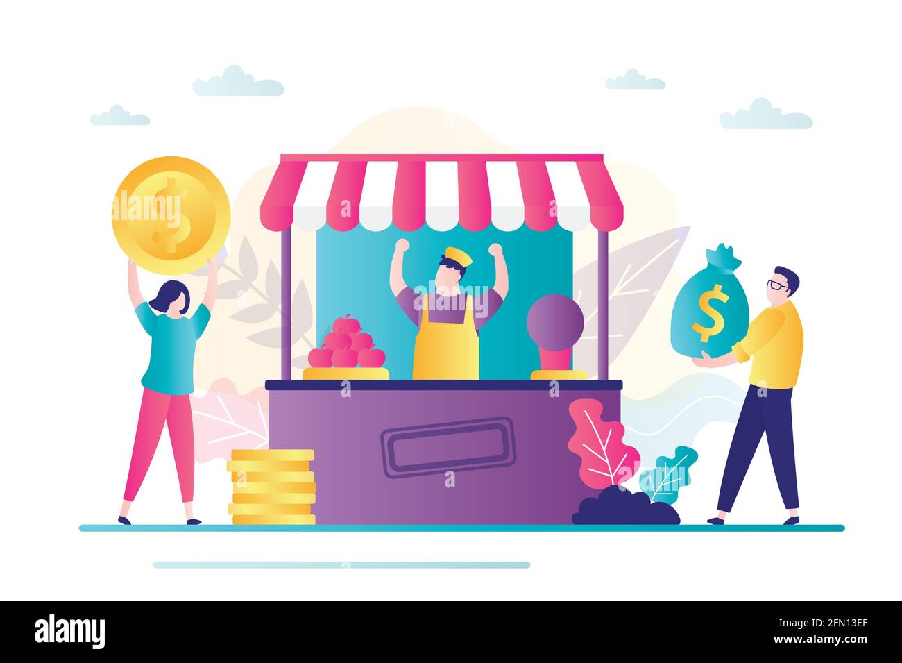 Small earnings Stock Vector Images - Alamy