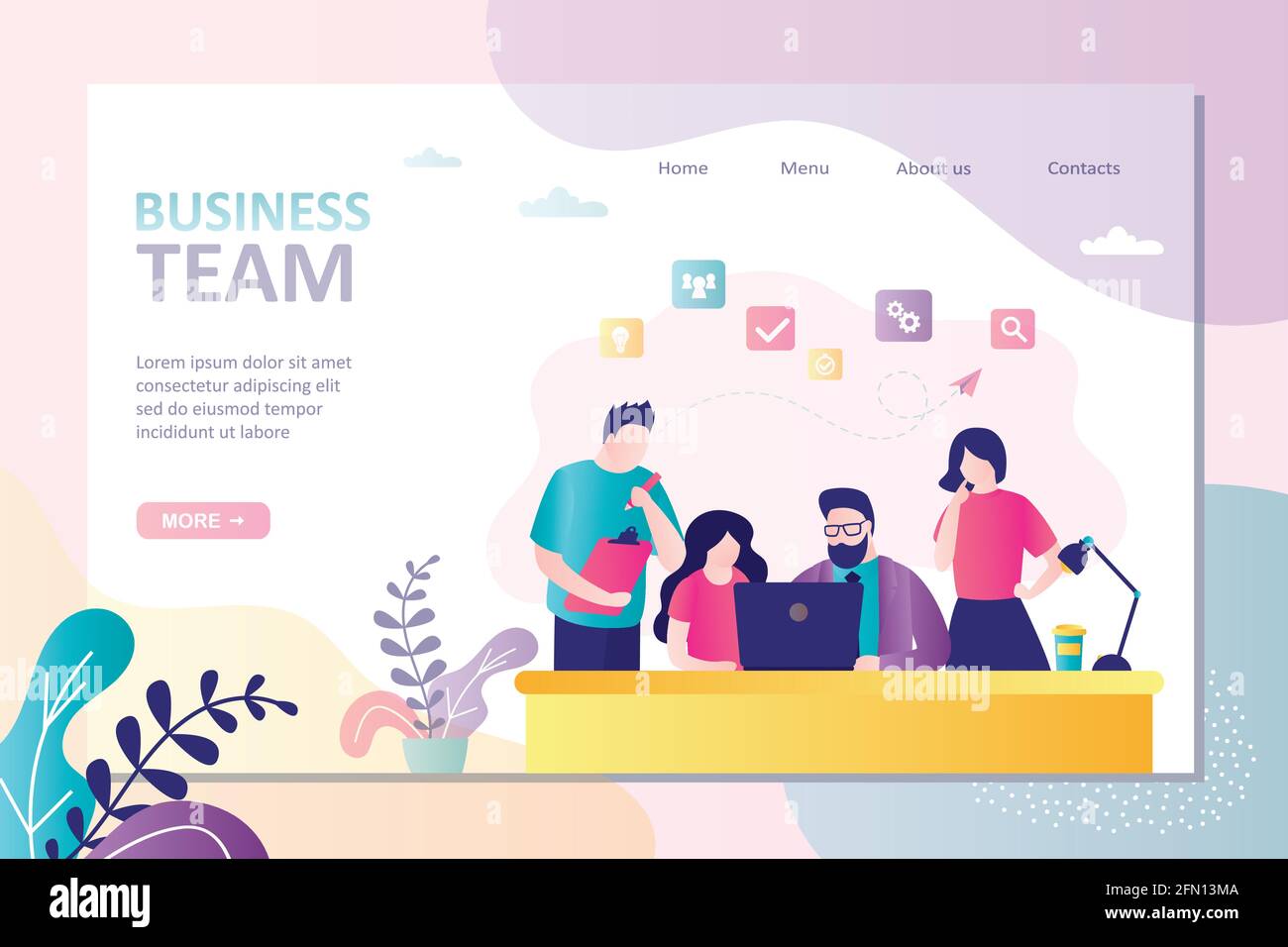 People are working together on new project. Collective joint work ...