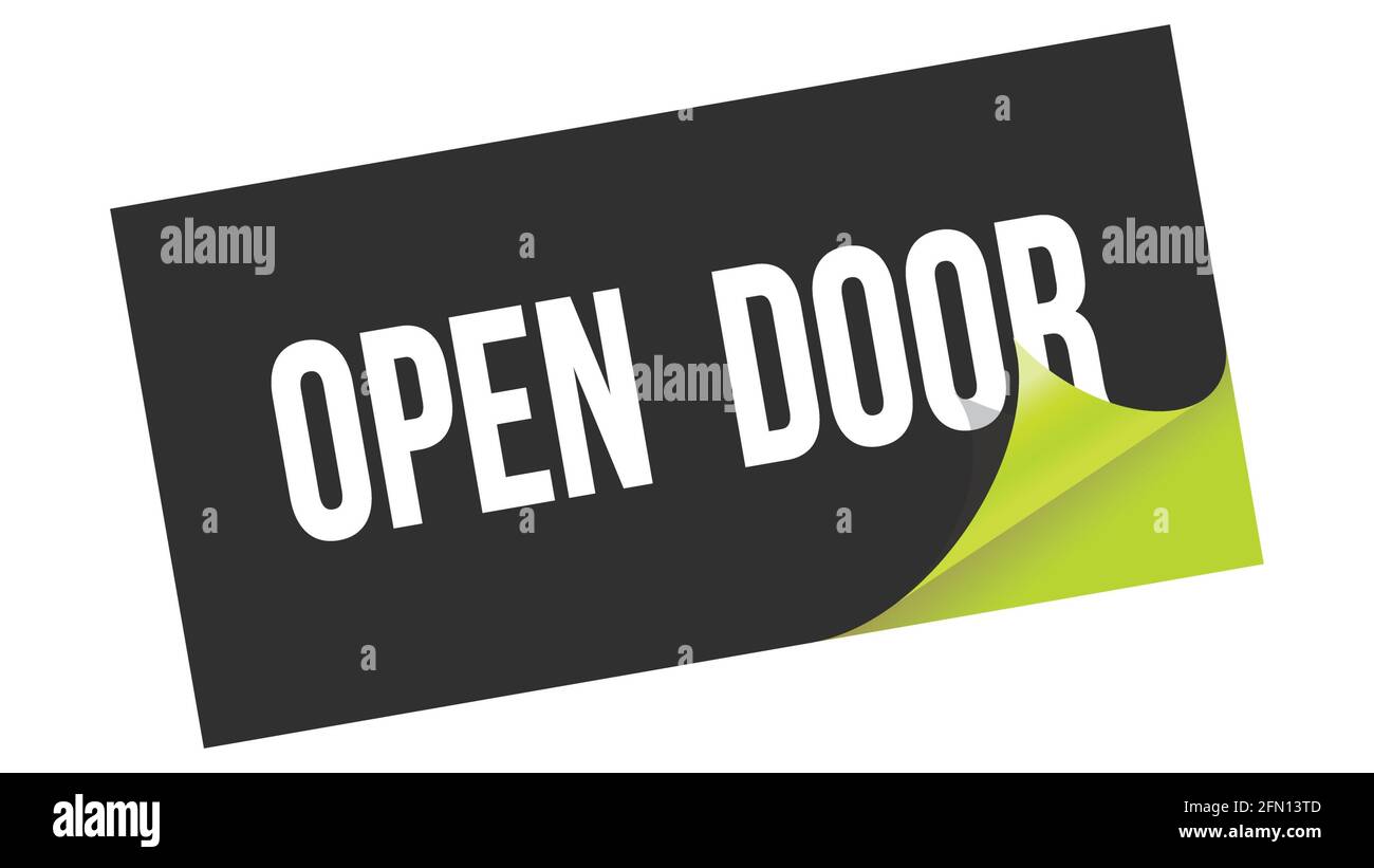 Open door text hi-res stock photography and images - Alamy