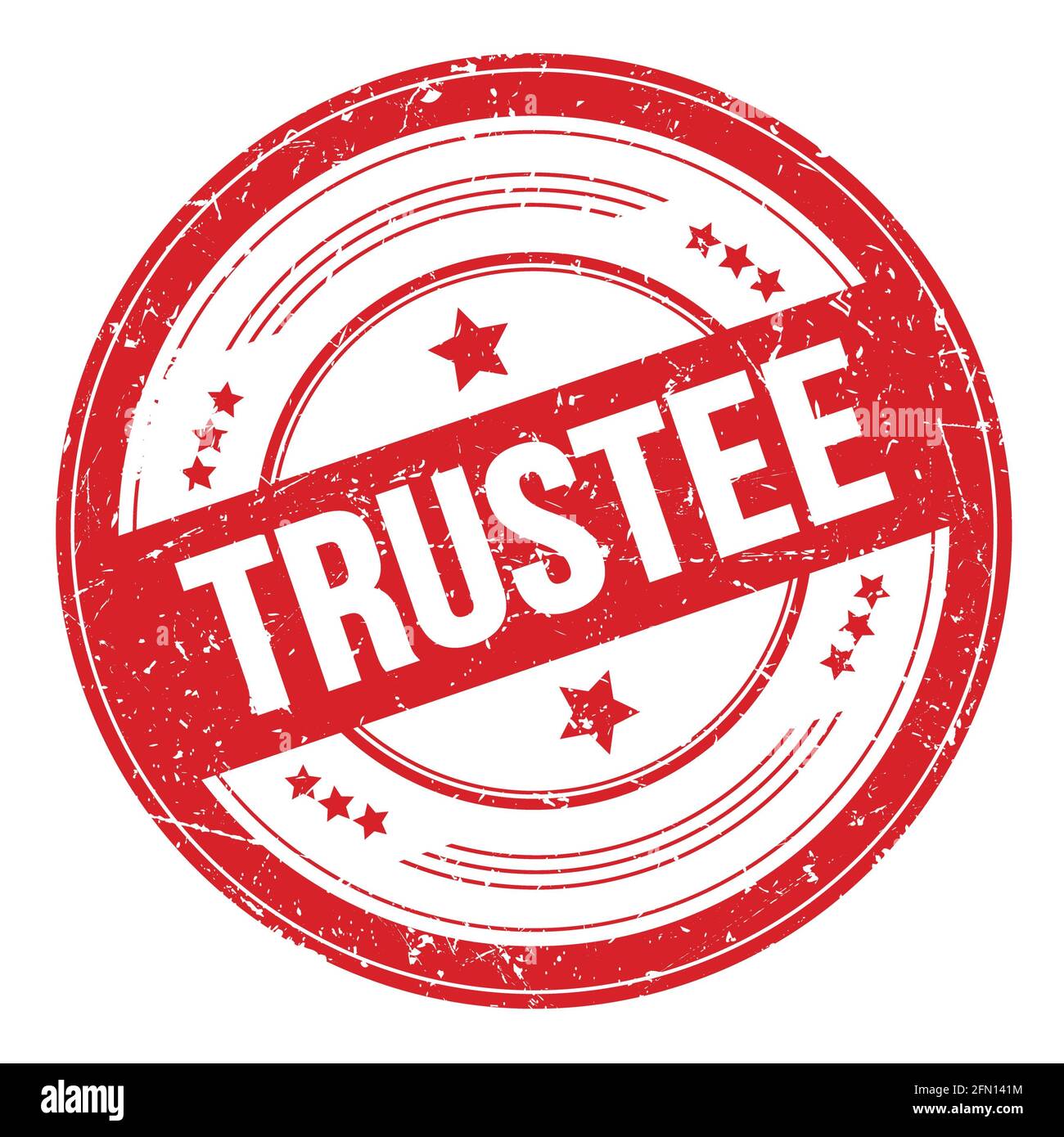 TRUSTEE text on red round grungy texture stamp Stock Photo - Alamy