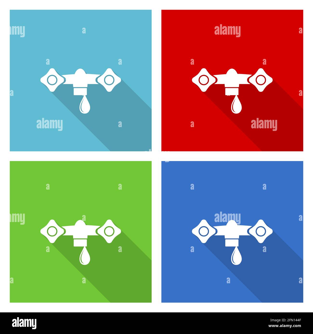 Water icon set, flat design vector illustration in eps 10 for webdesign ...
