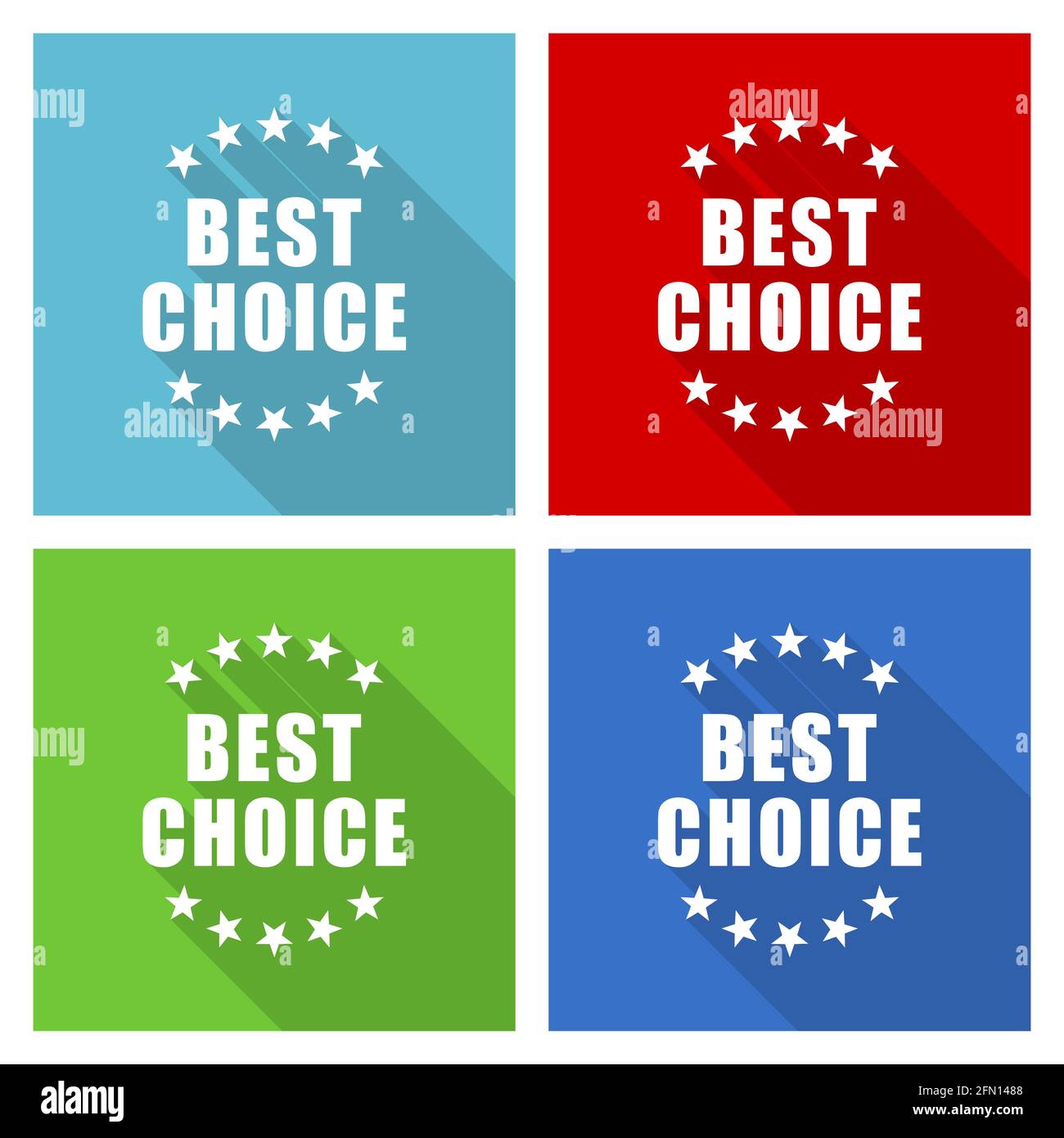 Best choice icon set, flat design vector illustration in eps 10 for ...