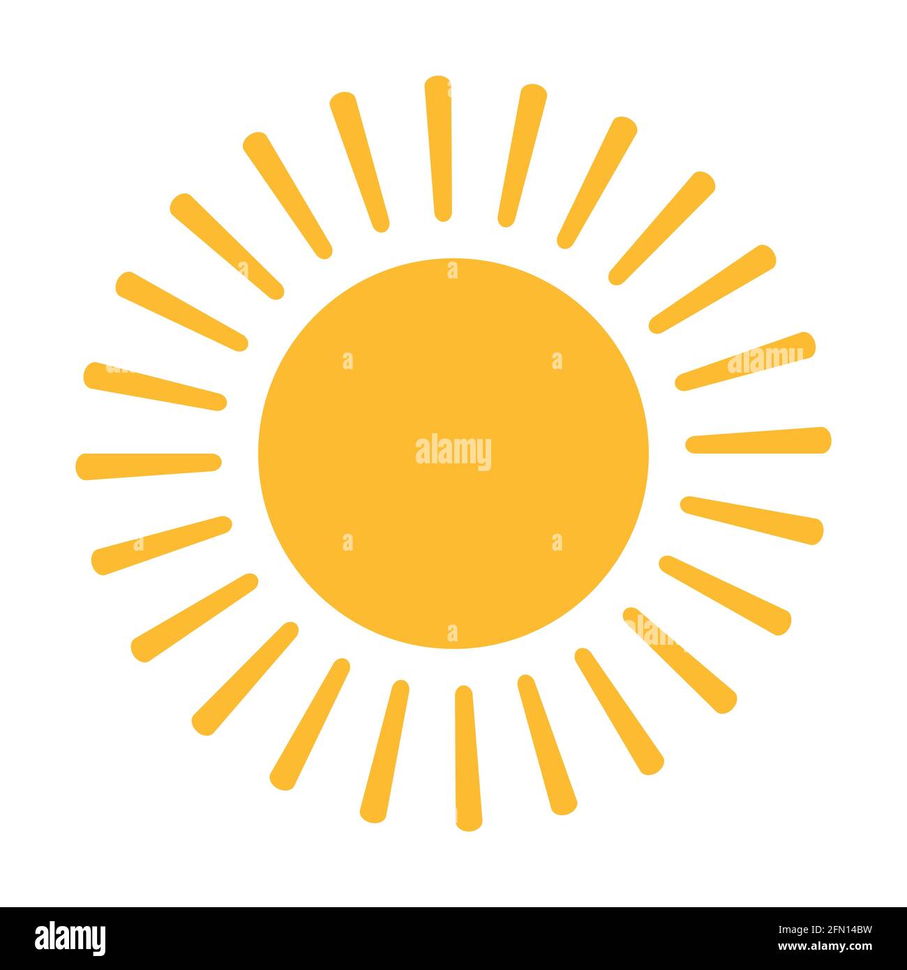 Sun flat icon vector. Summer pictogram. Sunlight symbol. for website ...