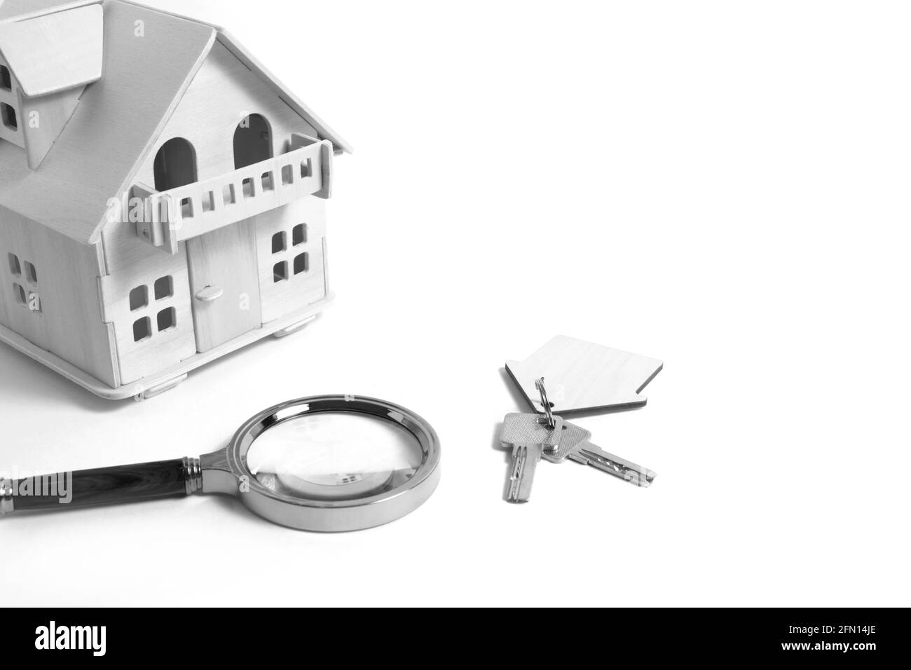 Concept on white background buying and selling housing, mortgages and ...