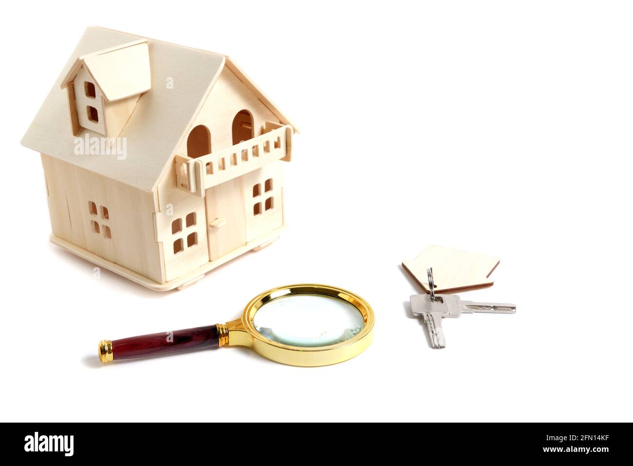 Concept on white background buying and selling housing, mortgages and ...