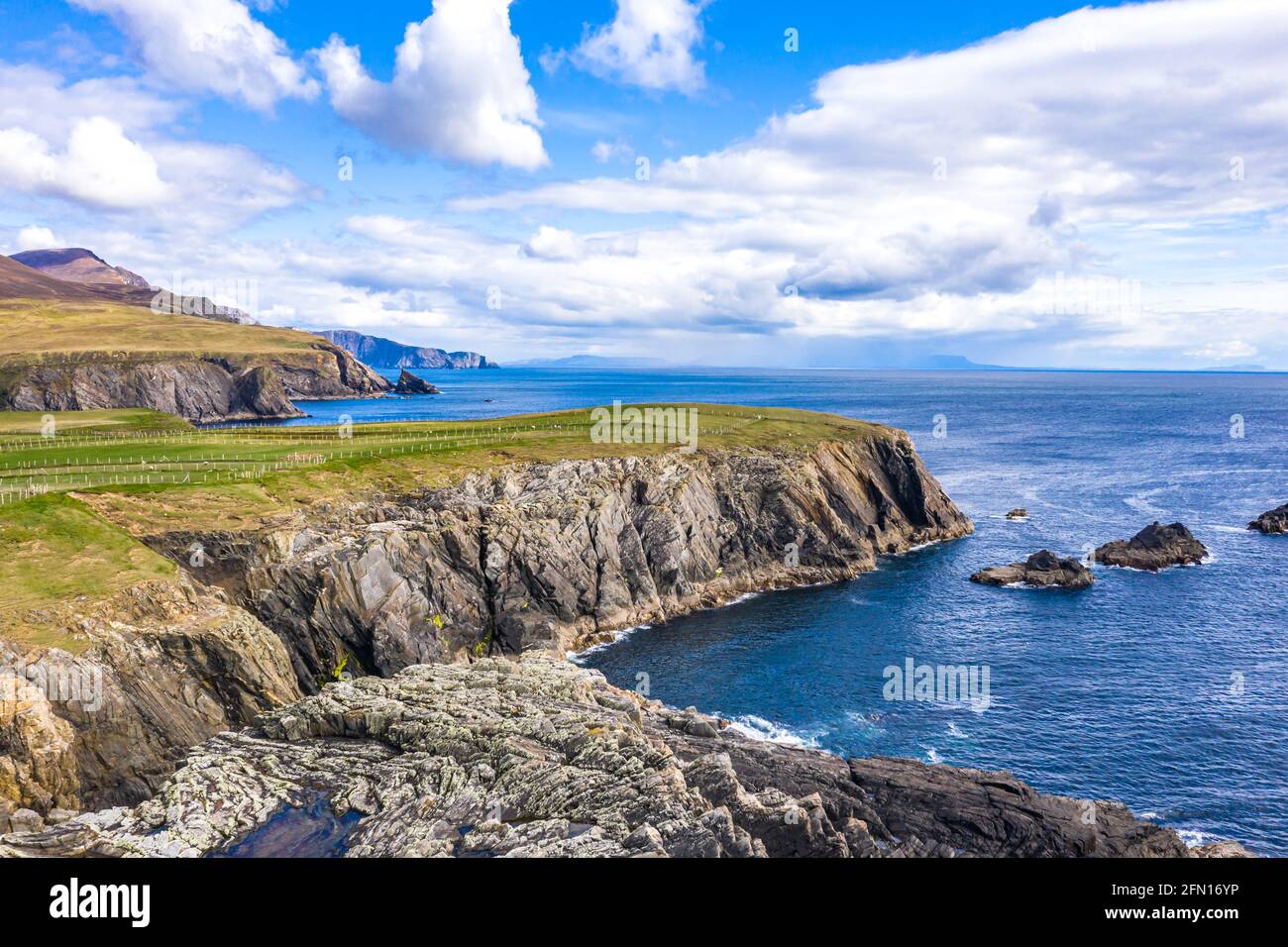 Aerial view of Malin Beg - County Donegal, Ireland Stock Photo - Alamy