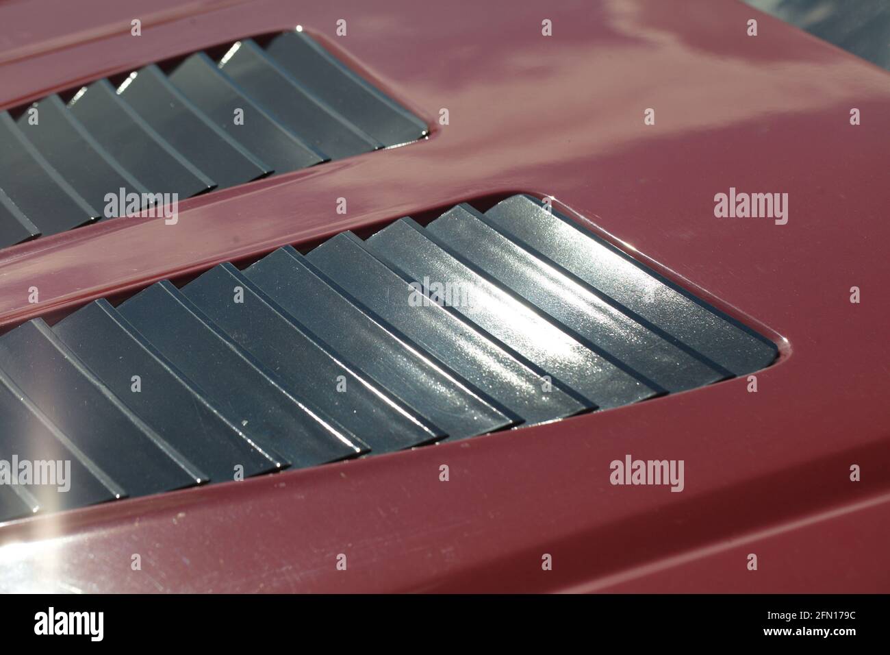 air intake grille on the body of a retro car Stock Photo - Alamy