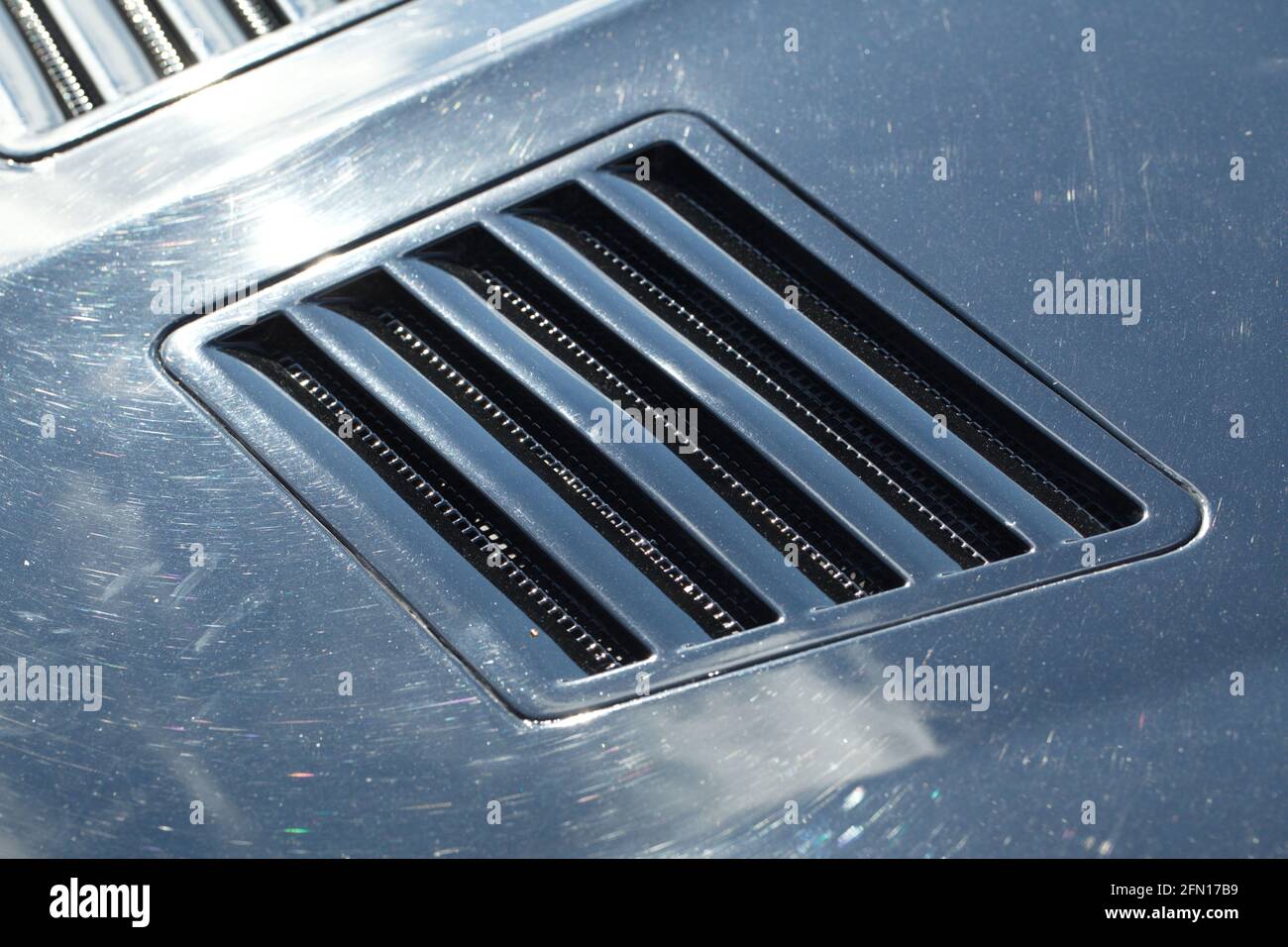 air intake grille on the body of a retro car Stock Photo - Alamy