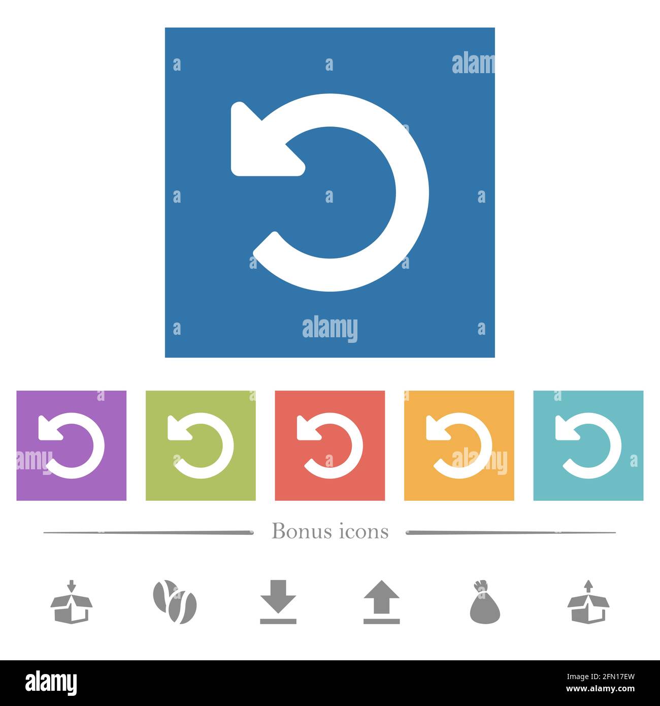 Undo changes flat white icons in square backgrounds. 6 bonus icons ...