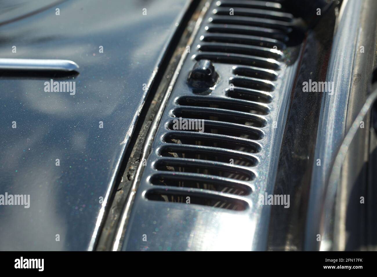 air intake grille on the body of a retro car Stock Photo - Alamy