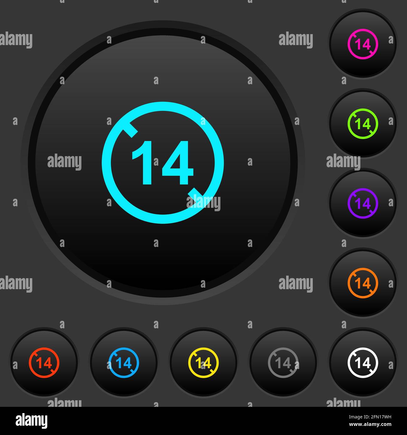 Fourteen buttons Stock Vector Images - Alamy