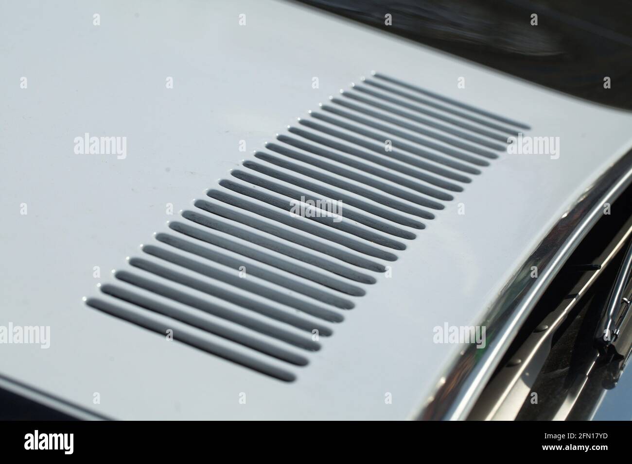 air intake grille on the body of a retro car Stock Photo - Alamy