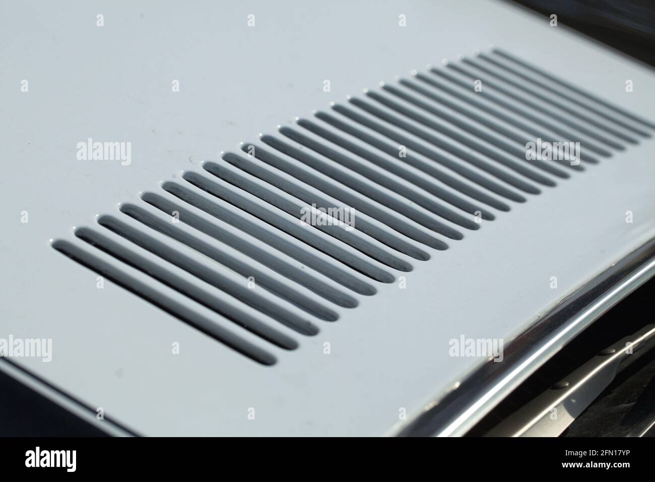 air intake grille on the body of a retro car Stock Photo - Alamy