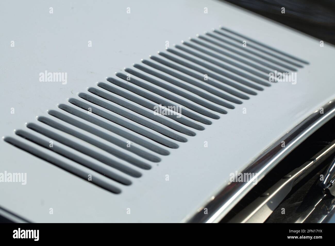 air intake grille on the body of a retro car Stock Photo - Alamy