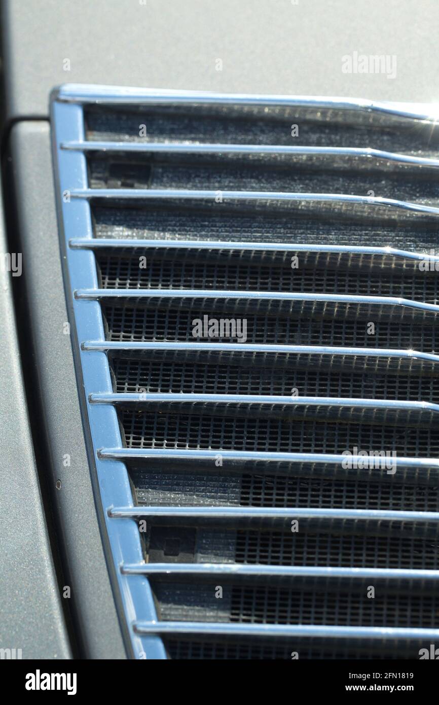 air intake grille on the body of a retro car Stock Photo - Alamy