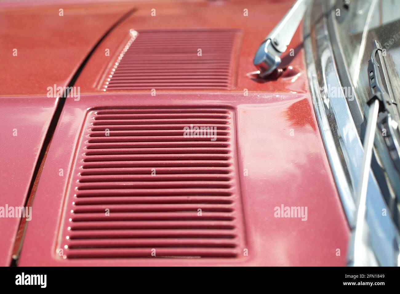 air intake grille on the body of a retro car Stock Photo - Alamy