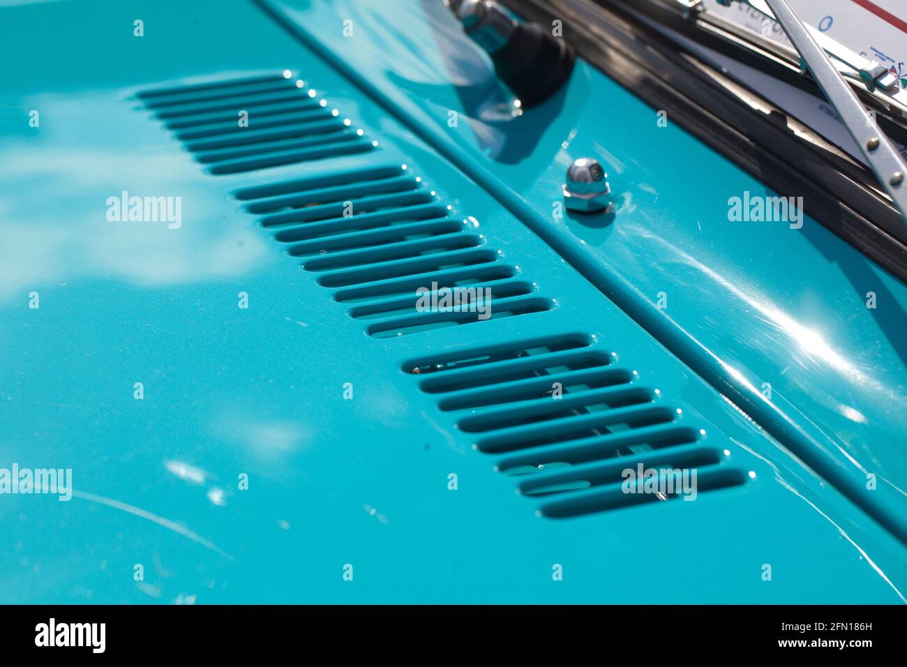 air intake grille on the body of a retro car Stock Photo - Alamy