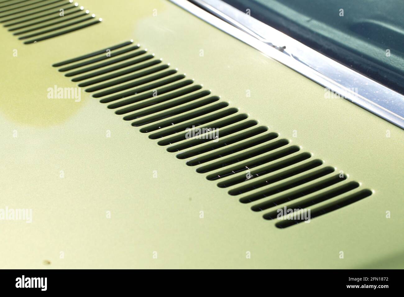 air intake grille on the body of a retro car Stock Photo - Alamy