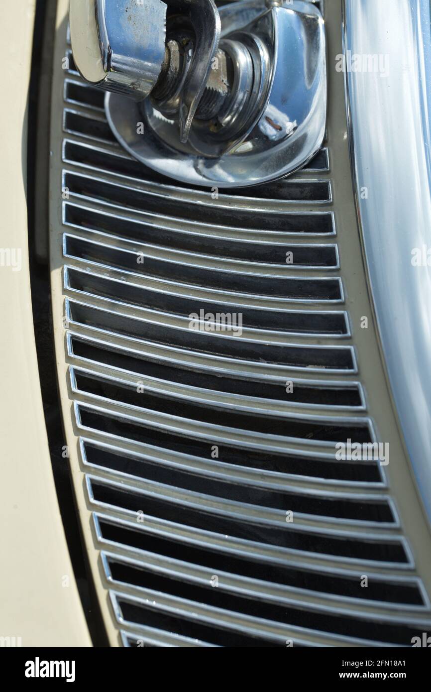 air intake grille on the body of a retro car Stock Photo - Alamy
