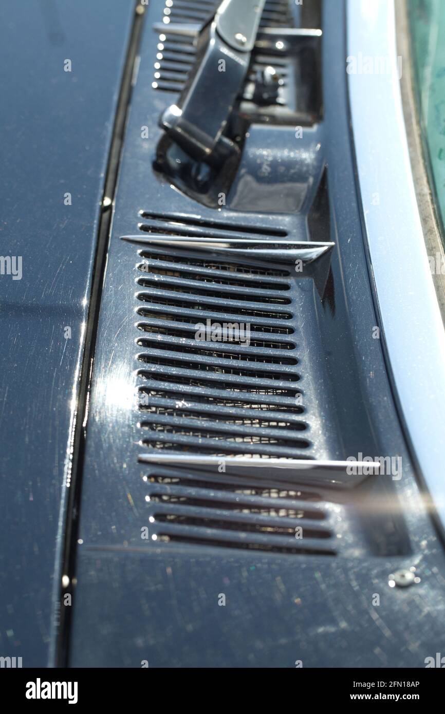 air intake grille on the body of a retro car Stock Photo - Alamy