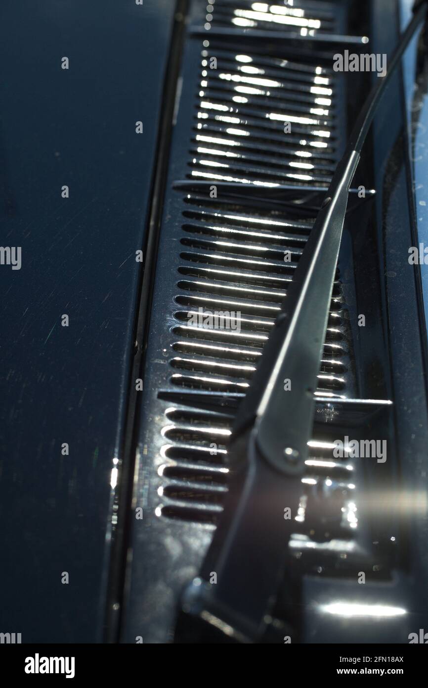 air intake grille on the body of a retro car Stock Photo - Alamy