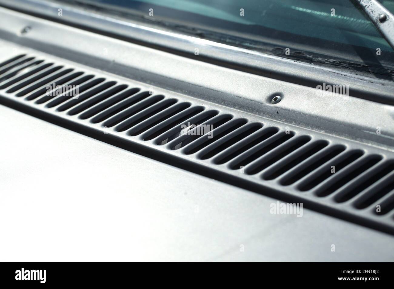 air intake grille on the body of a retro car Stock Photo - Alamy