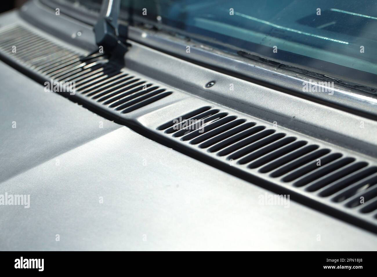 air intake grille on the body of a retro car Stock Photo - Alamy