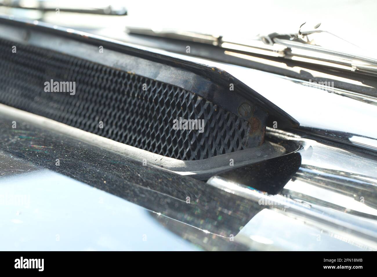 air intake grille on the body of a retro car Stock Photo - Alamy
