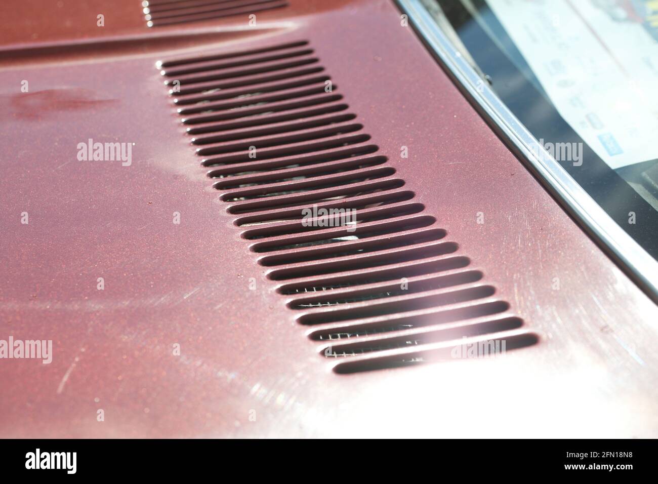 air intake grille on the body of a retro car Stock Photo - Alamy
