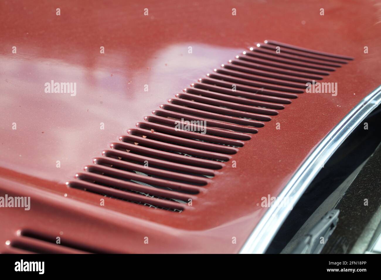 air intake grille on the body of a retro car Stock Photo - Alamy