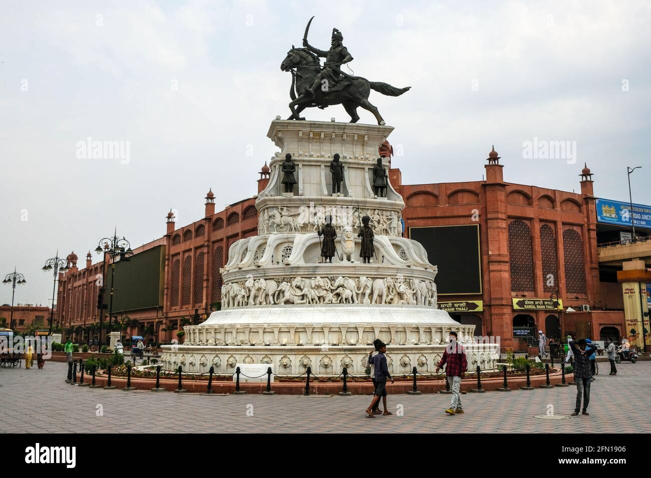 Amritsar, India - May 2021: Maharaja Ranjit Singh Statue in Amritsar on ...