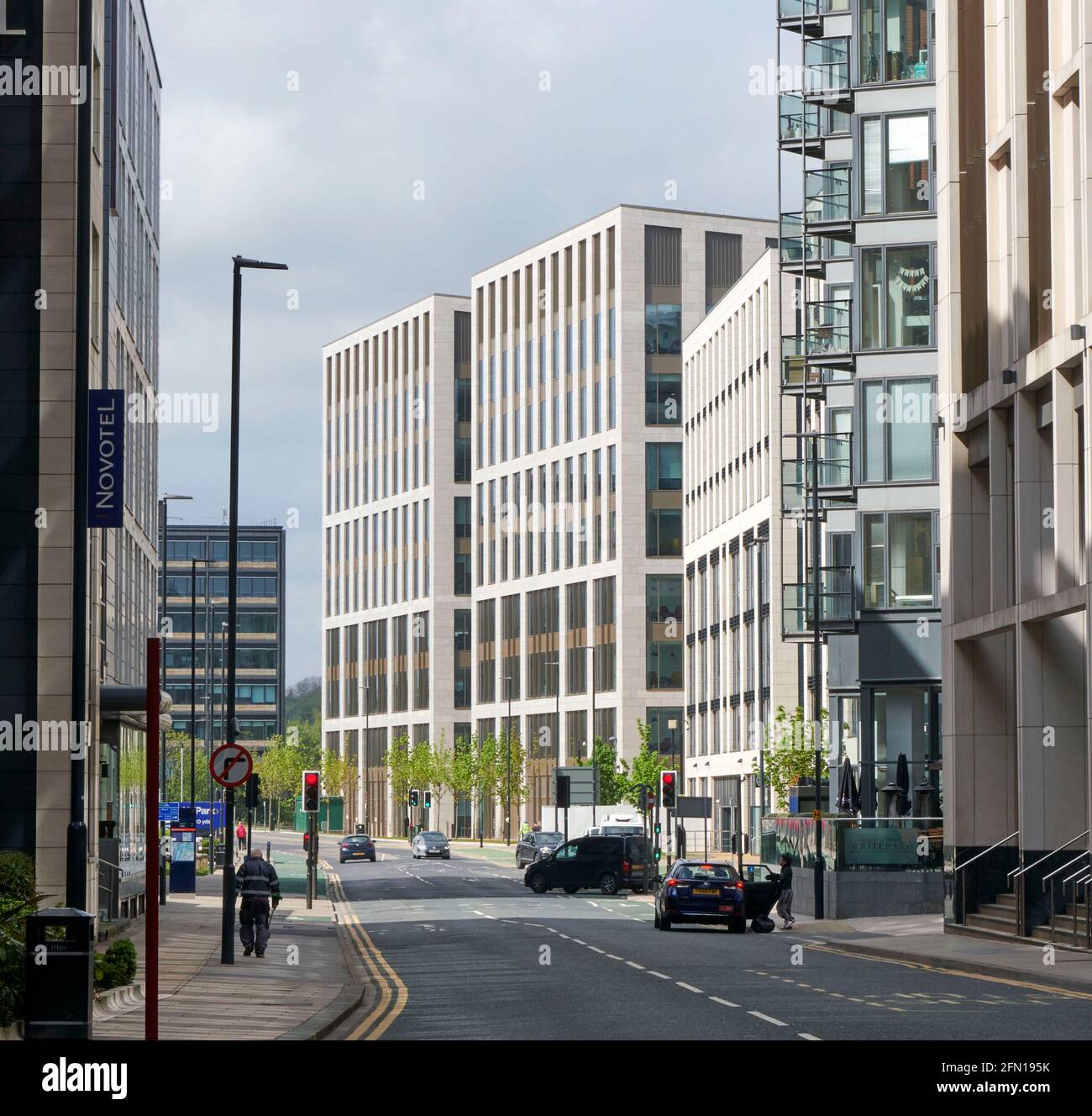 A high level view of the business area of Leeds City Centre, West ...