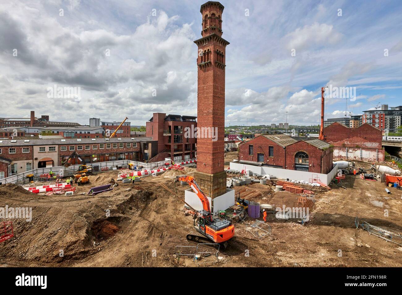 Construction work on Tower Works, Historic mill building, Holbeck ...