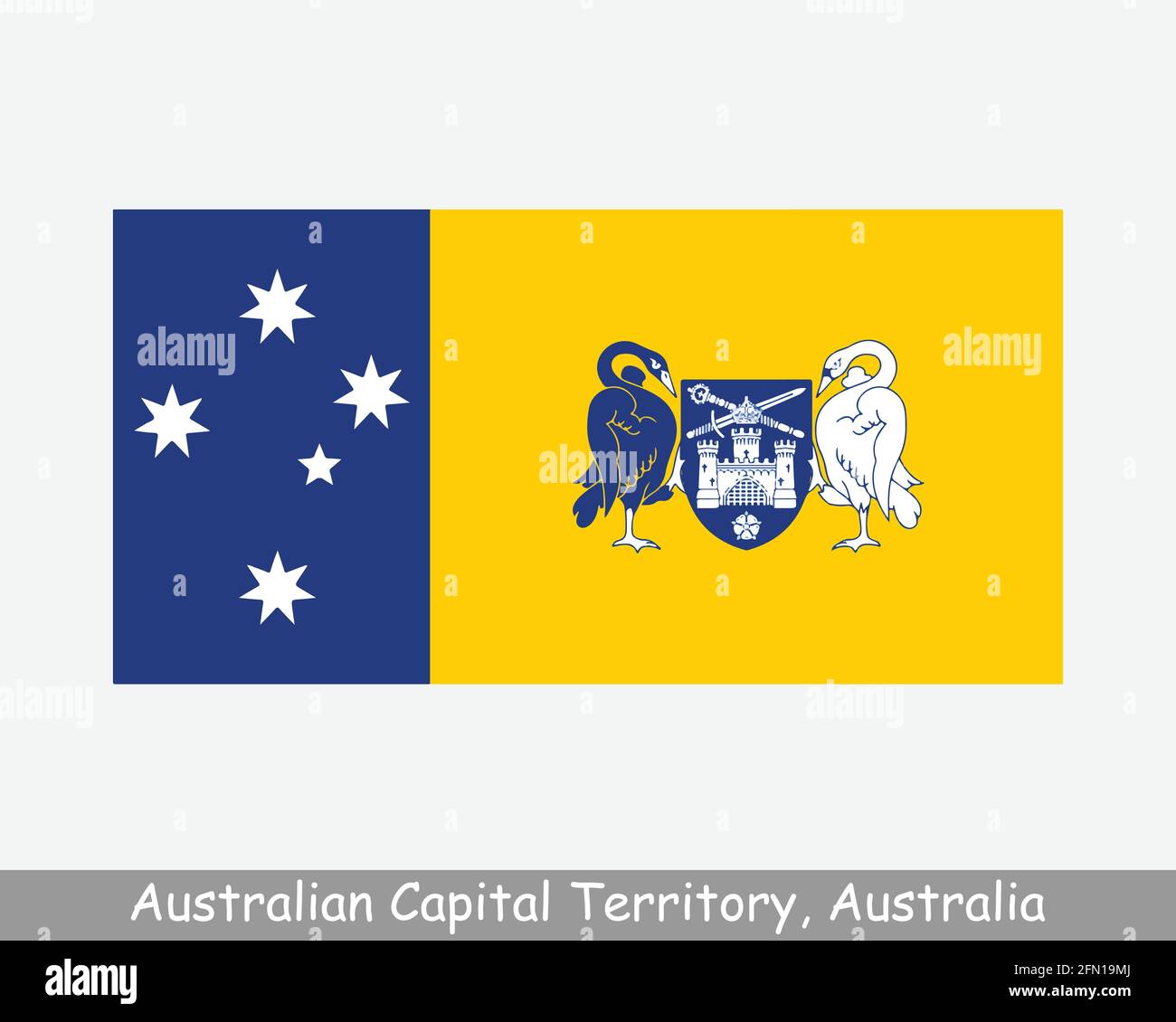 Australian Capital Territory Flag. Flag of ACT, AU. Territory of ...