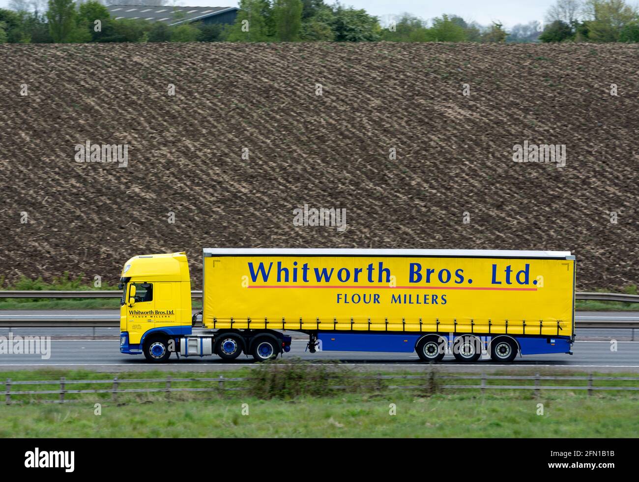 A Whitworth Brothers flour millers lorry on the M40 motorway ...