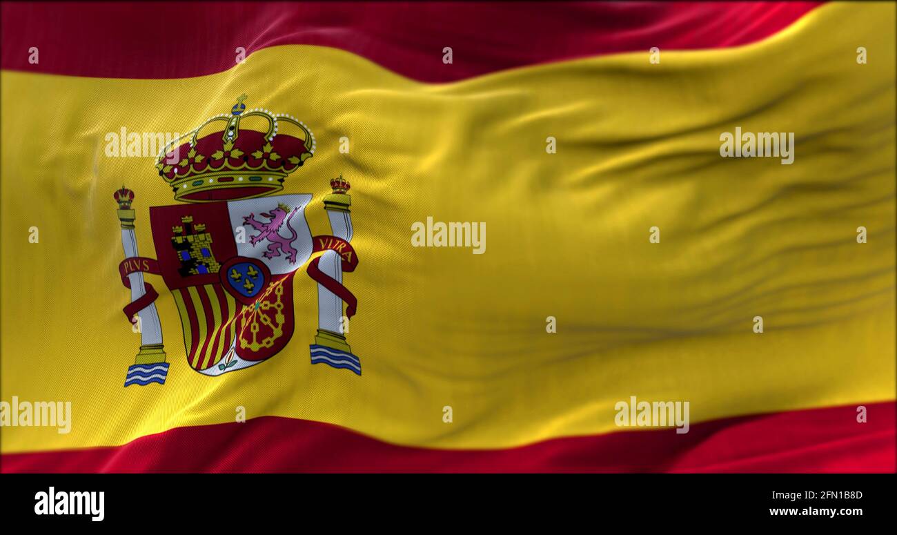 Spain realistic waving 4k hi-res stock photography and images - Alamy