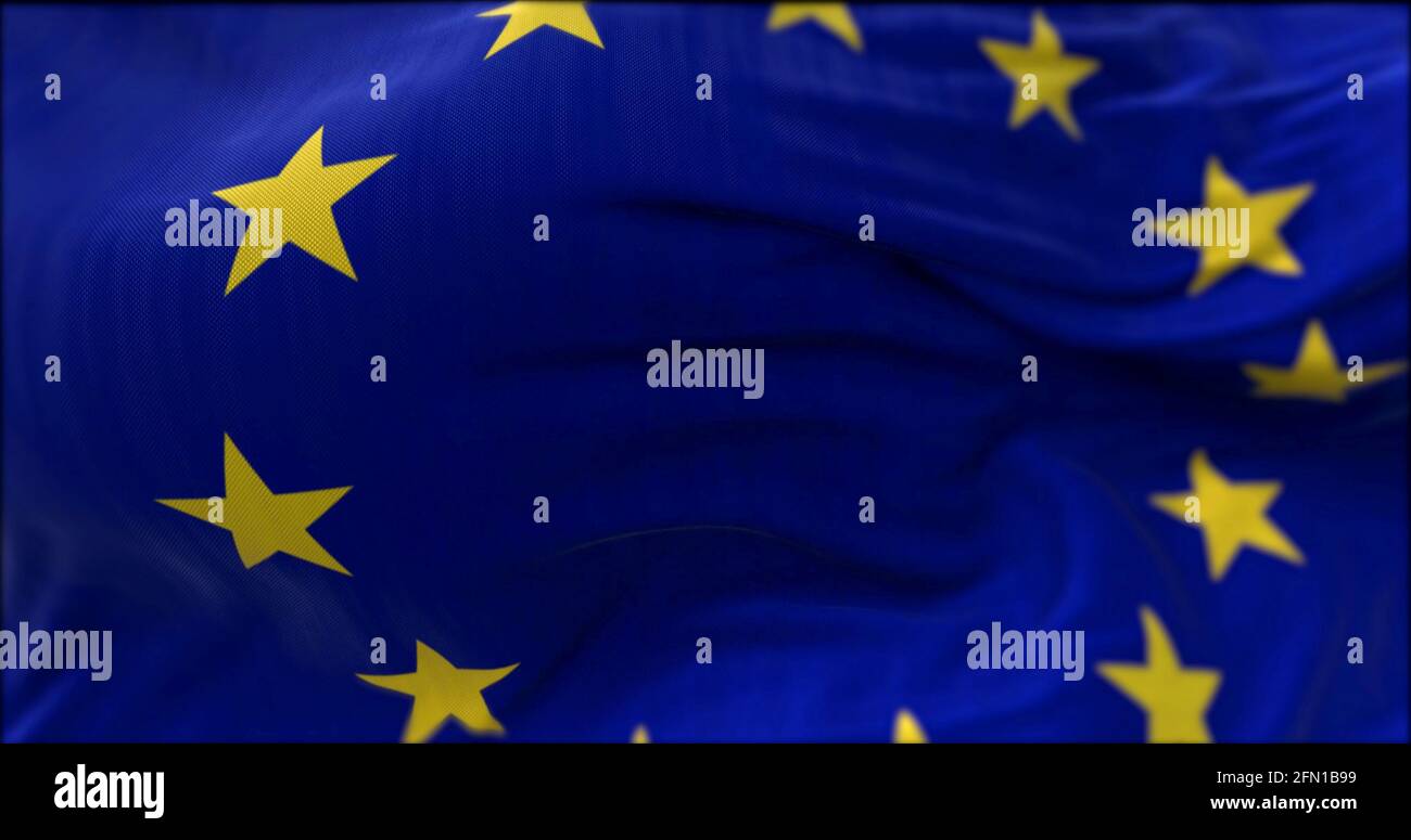 Euro flag waving seamless loop hi-res stock photography and images - Alamy