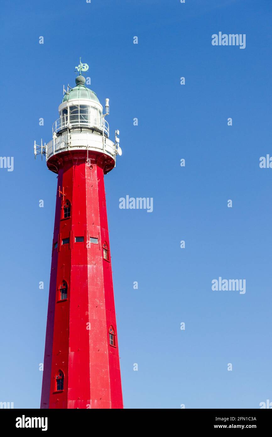 The red lighthouse of Scheveningen Stock Photo - Alamy