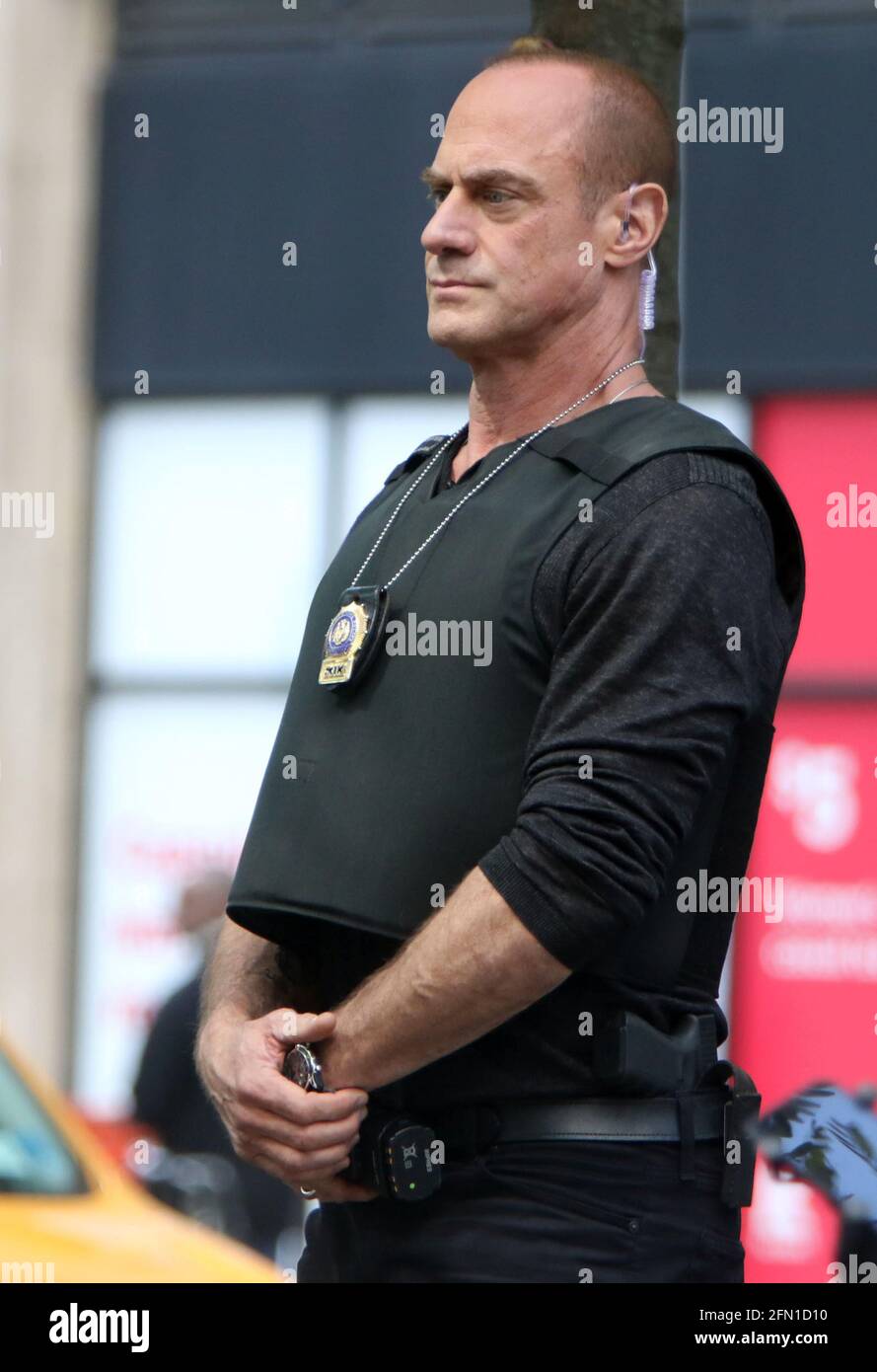 New York, NY, USA. 12th May, 2021. Christopher Meloni on the set of Law ...