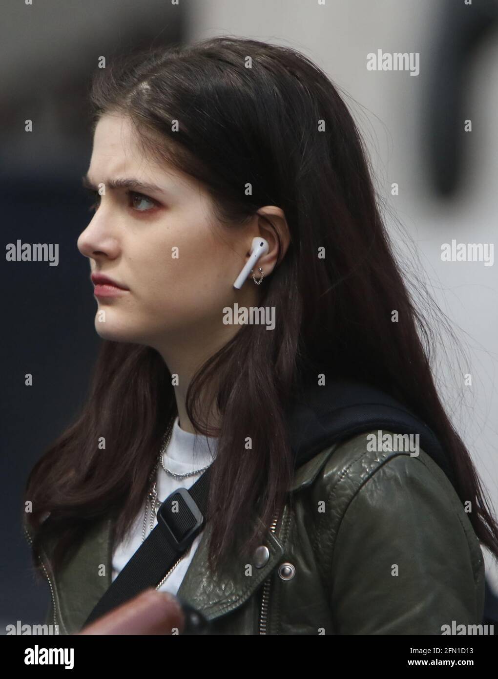 New York, NY, USA. 12th May, 2021. Ainsley Seiger on the set of Law ...