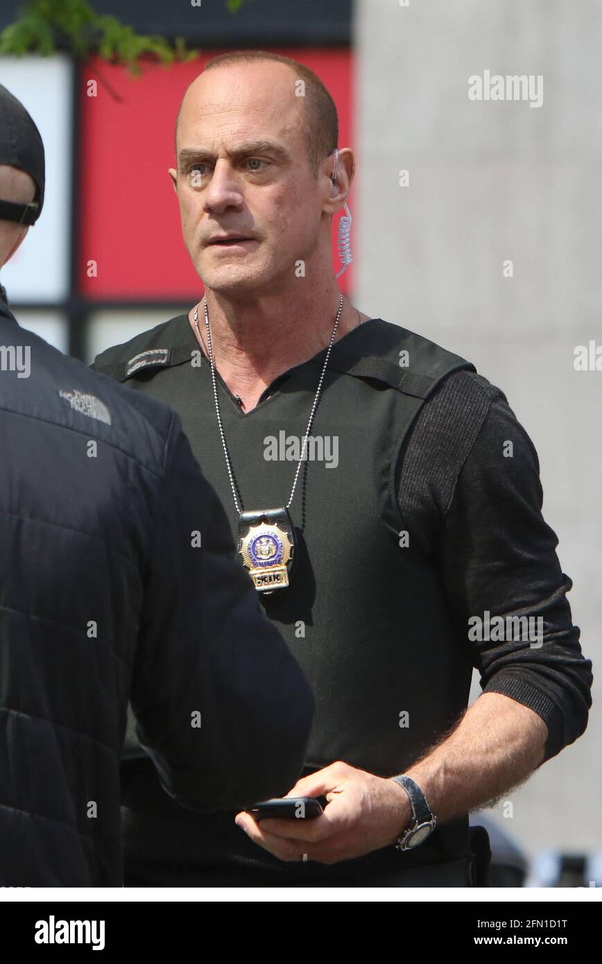 New York, NY, USA. 12th May, 2021. Christopher Meloni on the set of Law ...