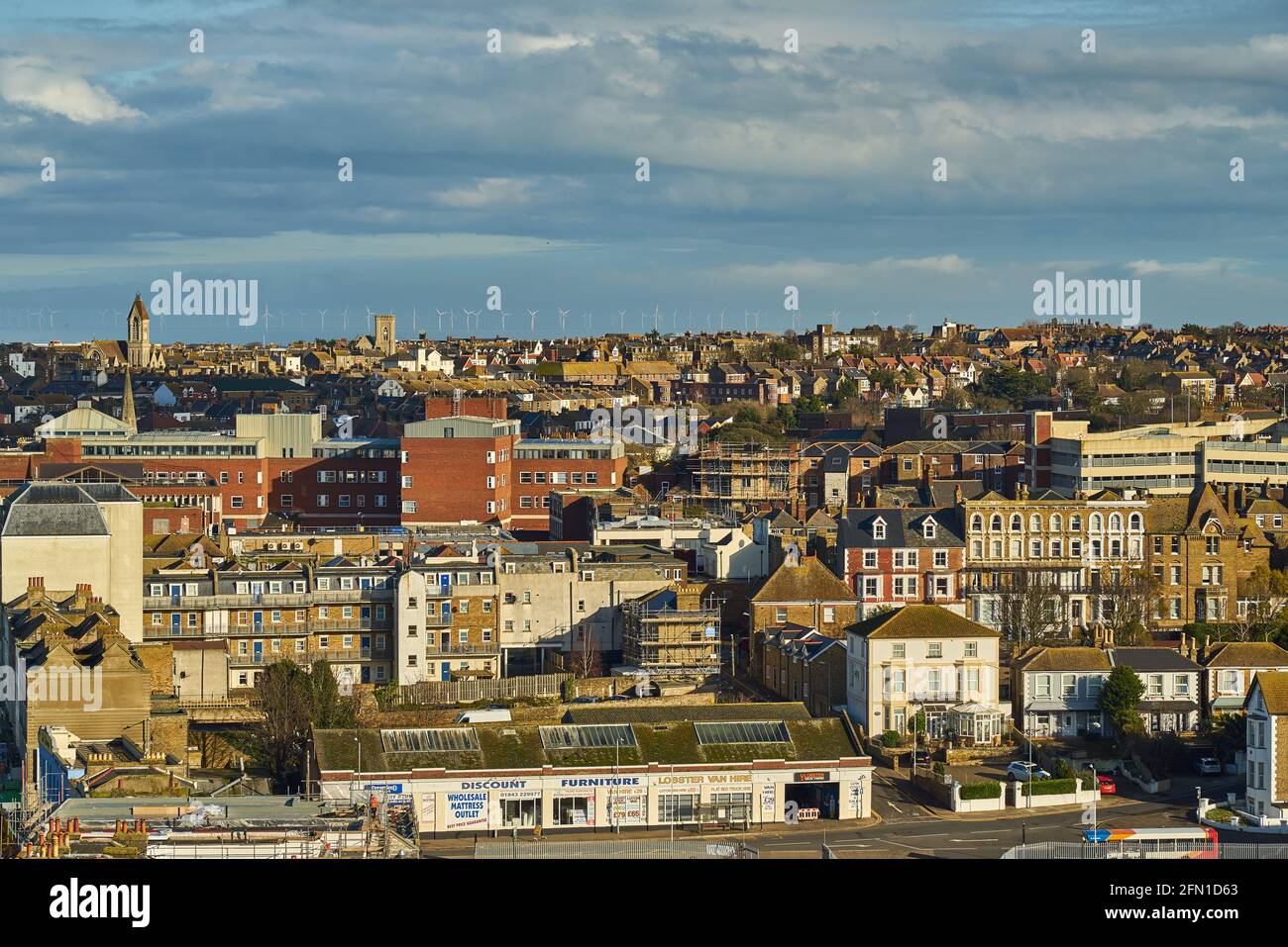 Margate, United Kingdom - February 5, 2021: View from Arlington House ...