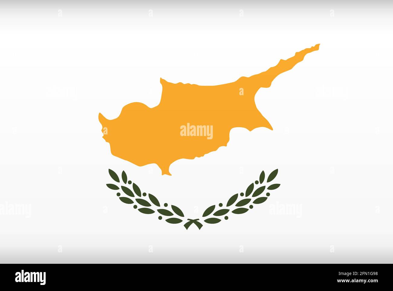 Vector flag of Cyprus. Color symbol isolated on white background ...