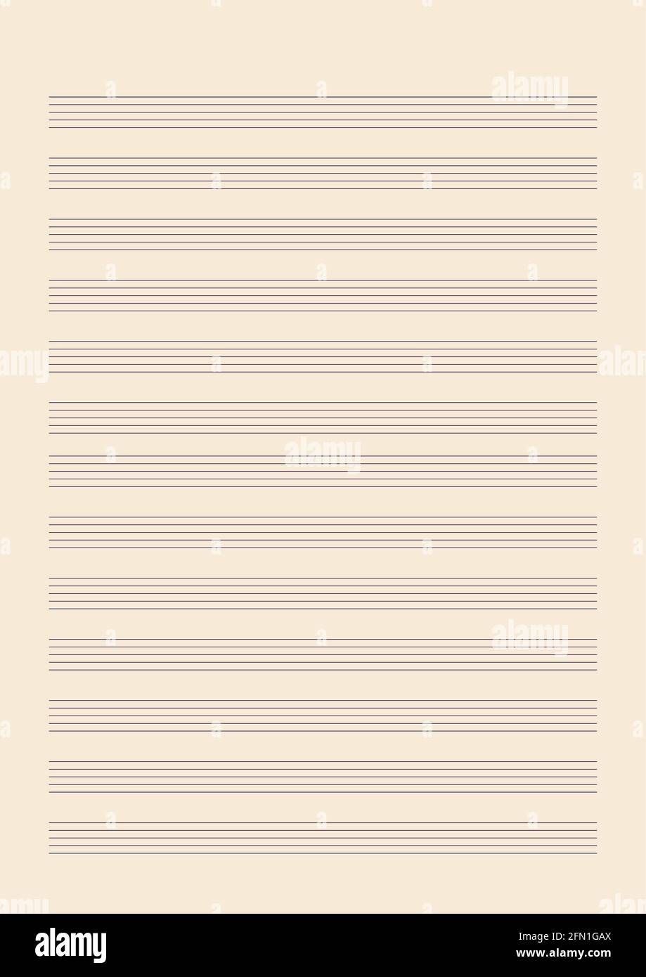 Grid paper with stave on a white background. A blank music sheet paper ...