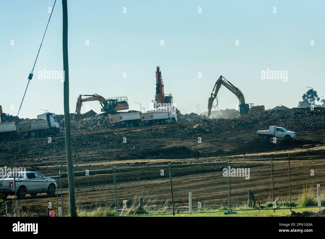 Ripping up Farmland to create Urban Sprawl Stock Photo - Alamy