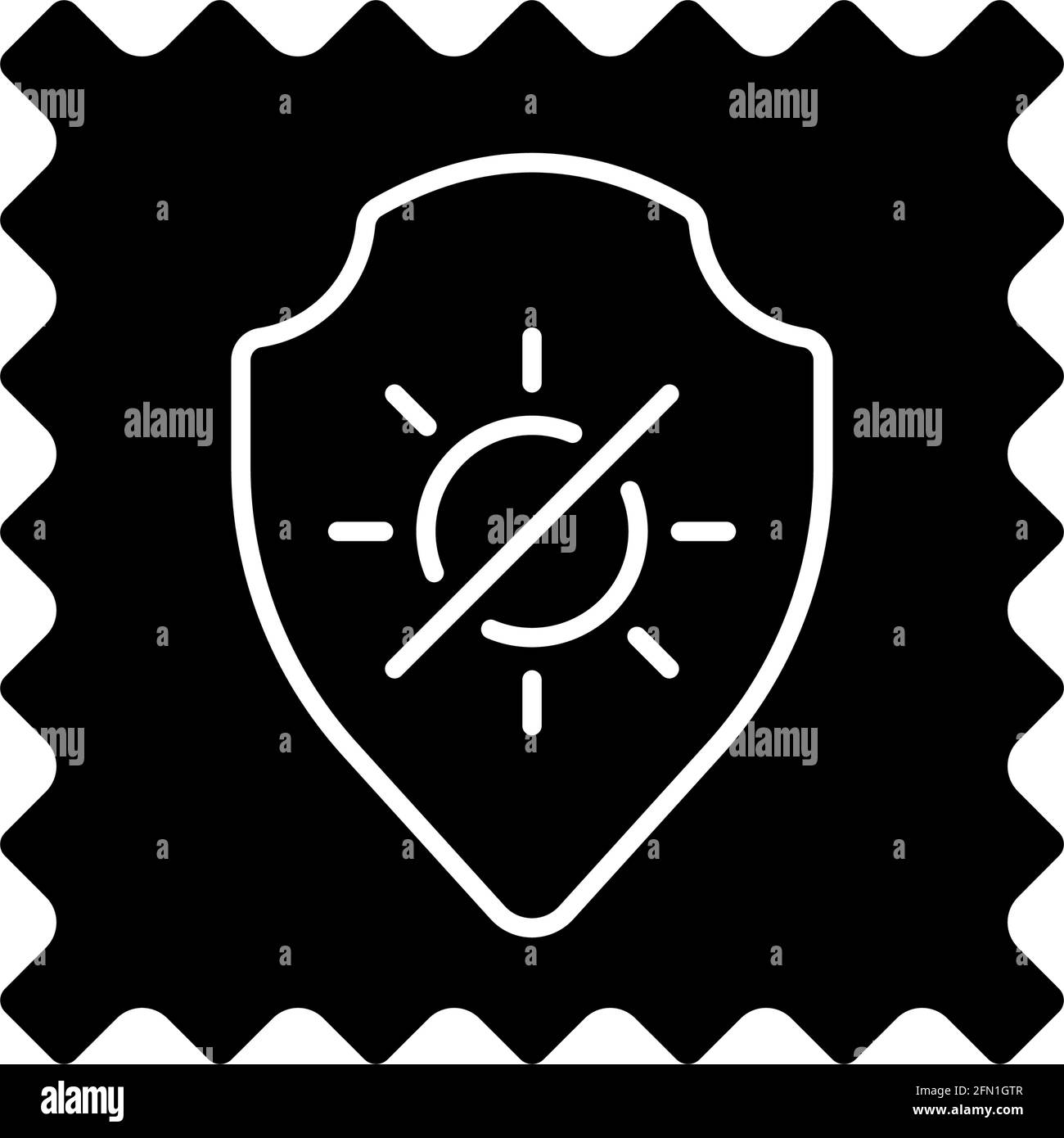 UV protection fabric feature black glyph icon Stock Vector Image & Art ...